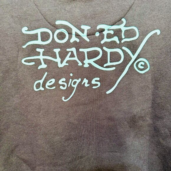 Ed Hardy | Tops | Don Ed Hardy Designs Fish Tattoo Signature Logo Crew ...